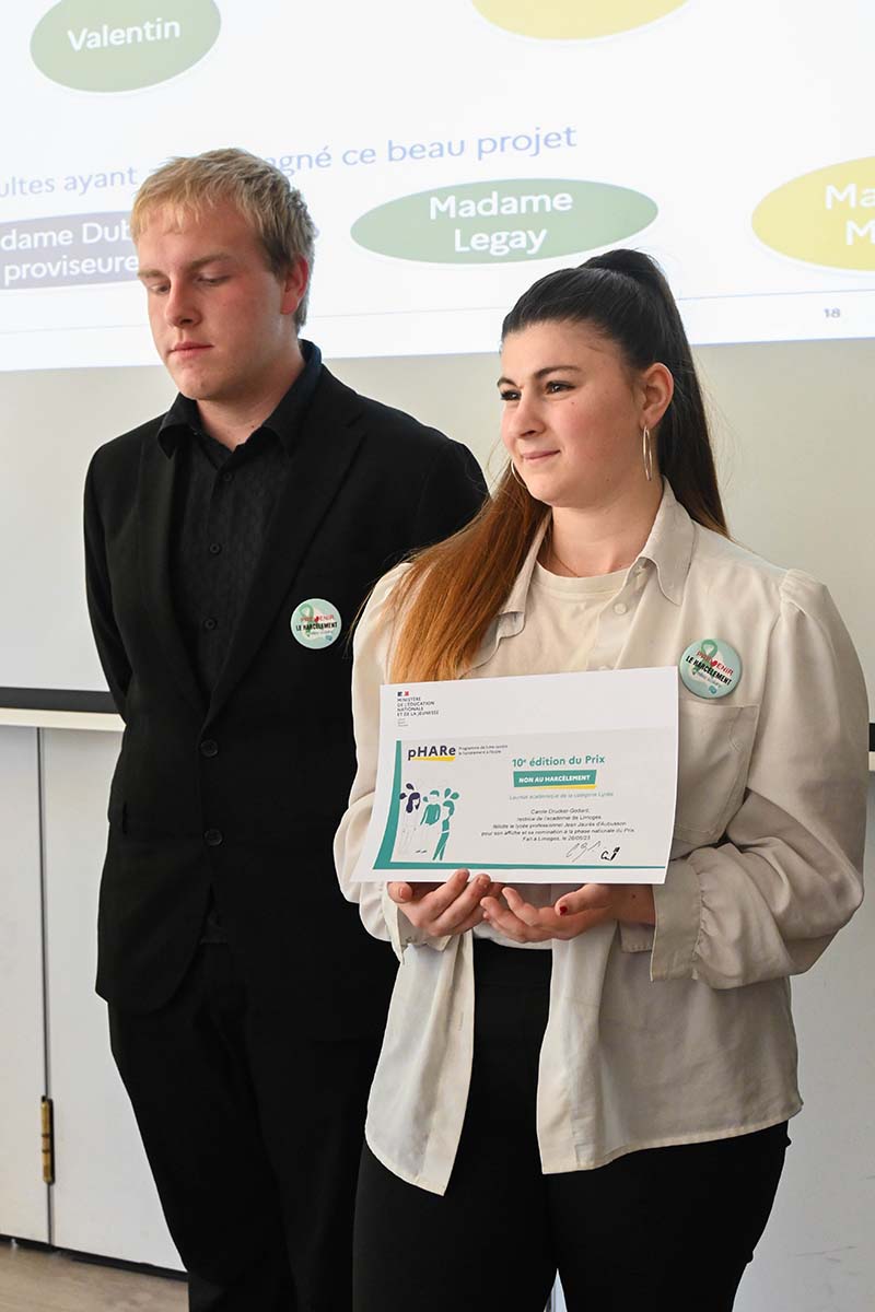 Prix Non au harcèlement 2023 | Académie de Limoges